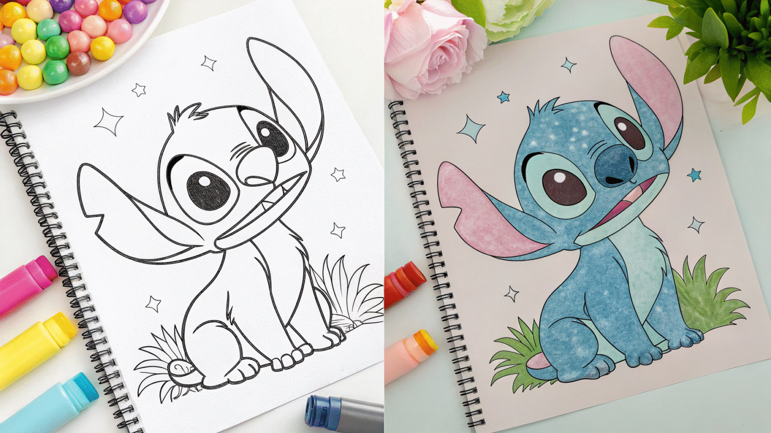 10 Stitch Coloring Pages - Free PDF Printables